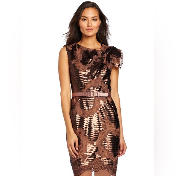 Eva Franco | Dresses | Eva Franco Bronze Sequin Dress 6 Nwt | Poshmark